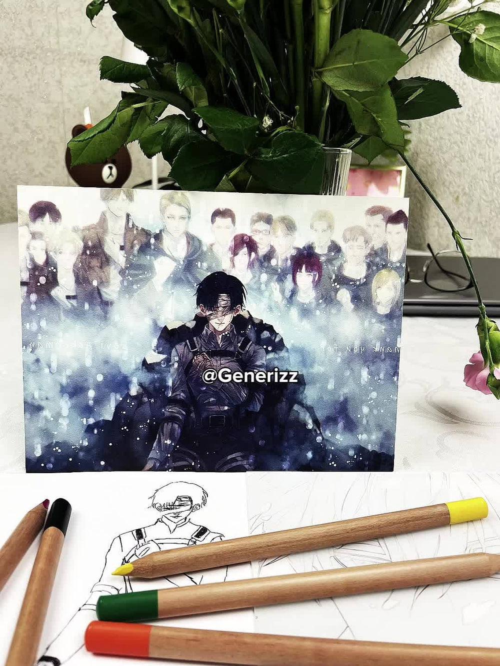 Attack on Titan - Fallen Comrades - Levi Final Salute LED Light Painti ...