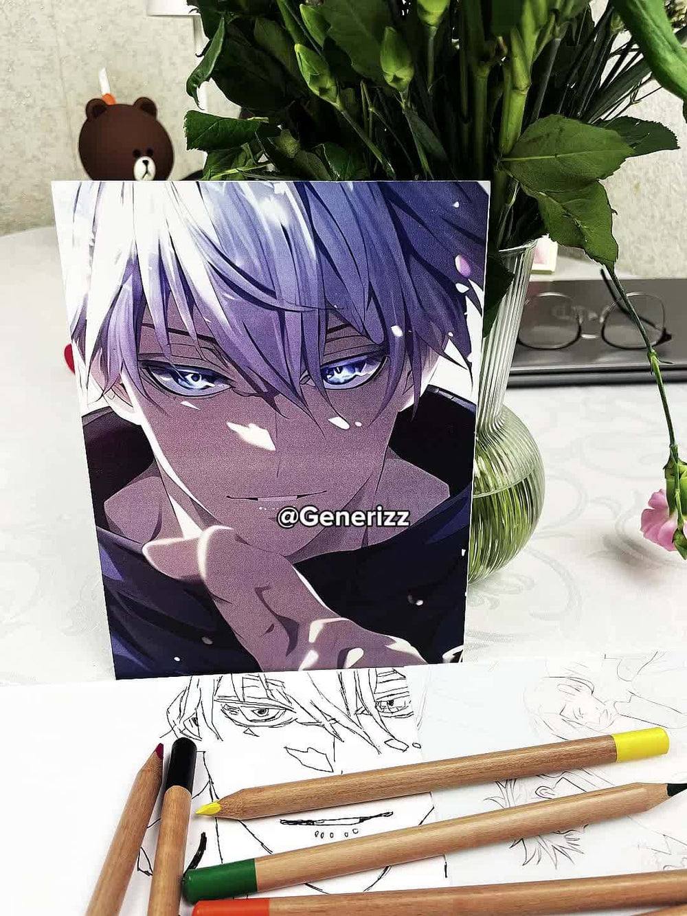 JJK Gojo Domain Expansion Scene: Unlimited Void LED Light Painting ...