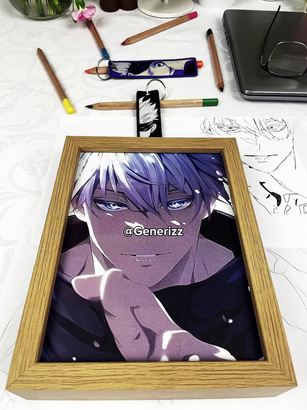 JJK Gojo Domain Expansion Scene: Unlimited Void LED Light Painting ...