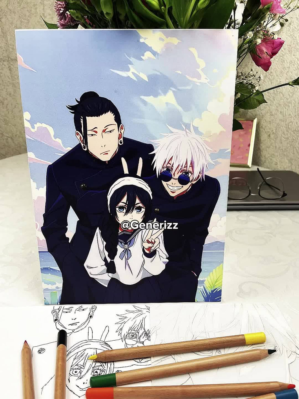 Jujutsu Kaisen - Gojo Past Arc - Gojo x Geto x Amanai LED Light Painti ...