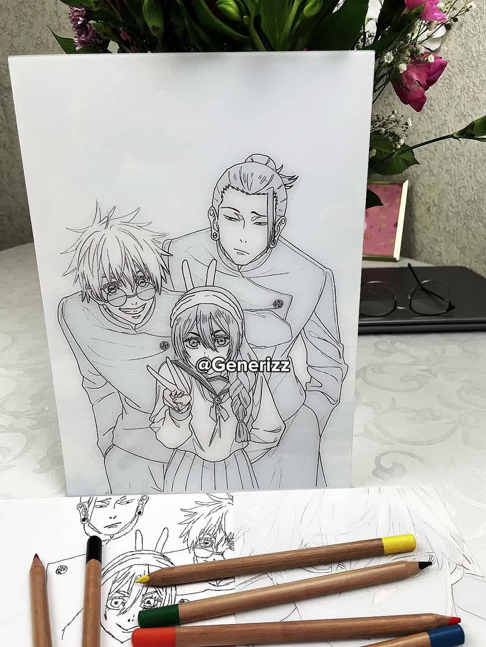 Jujutsu Kaisen - Gojo Past Arc - Gojo x Geto x Amanai LED Light Painti ...